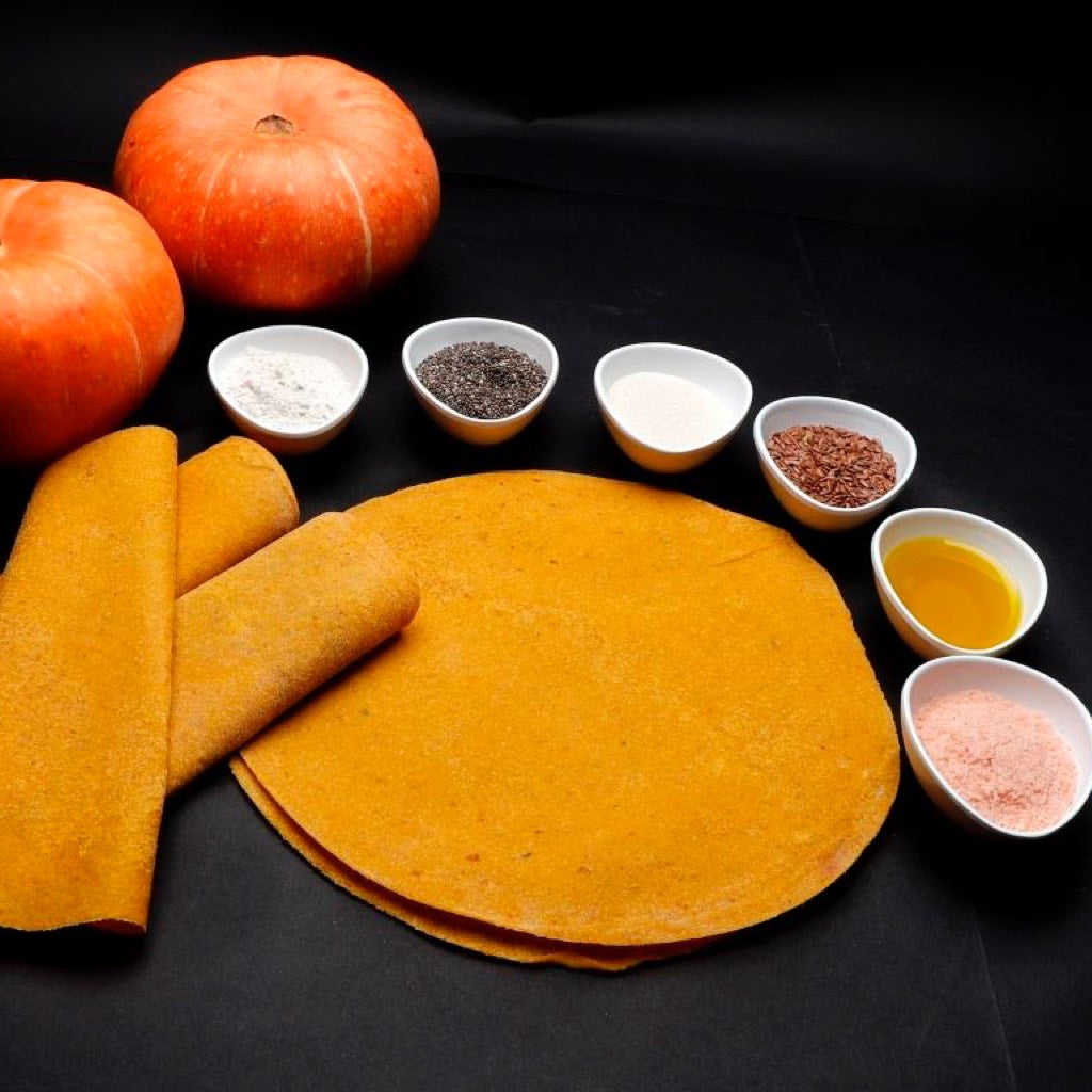 Pumpkin Wrap Rotis (5 Pack, Vegan, Gluten Free) – yodeli.in
